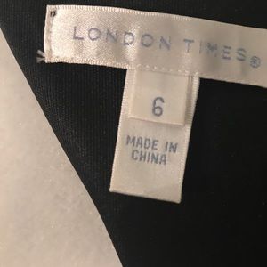 London Fog | Dresses | London Fog Black Layered Satin Cocktail Dress ...